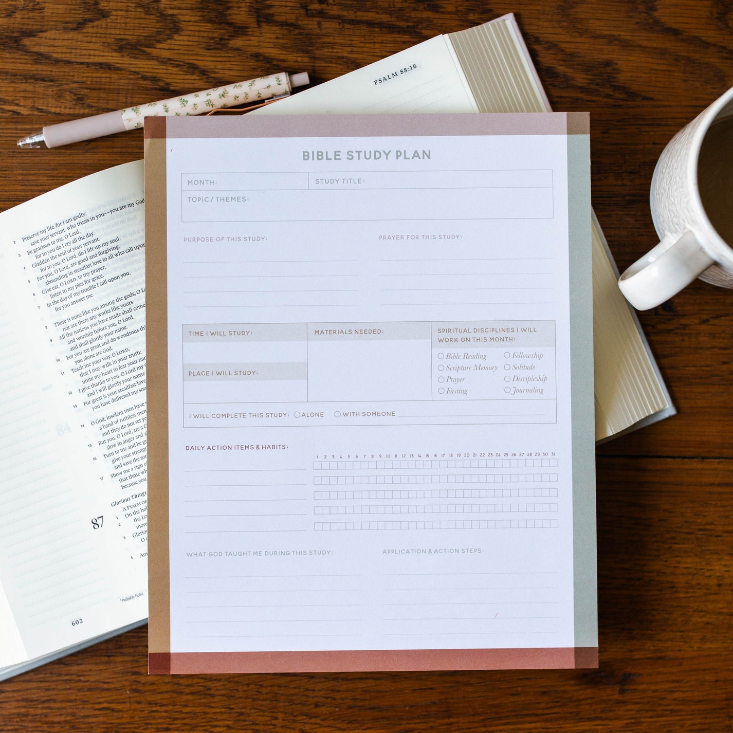Bible Study Planner Pad – The Daily Grace Co.