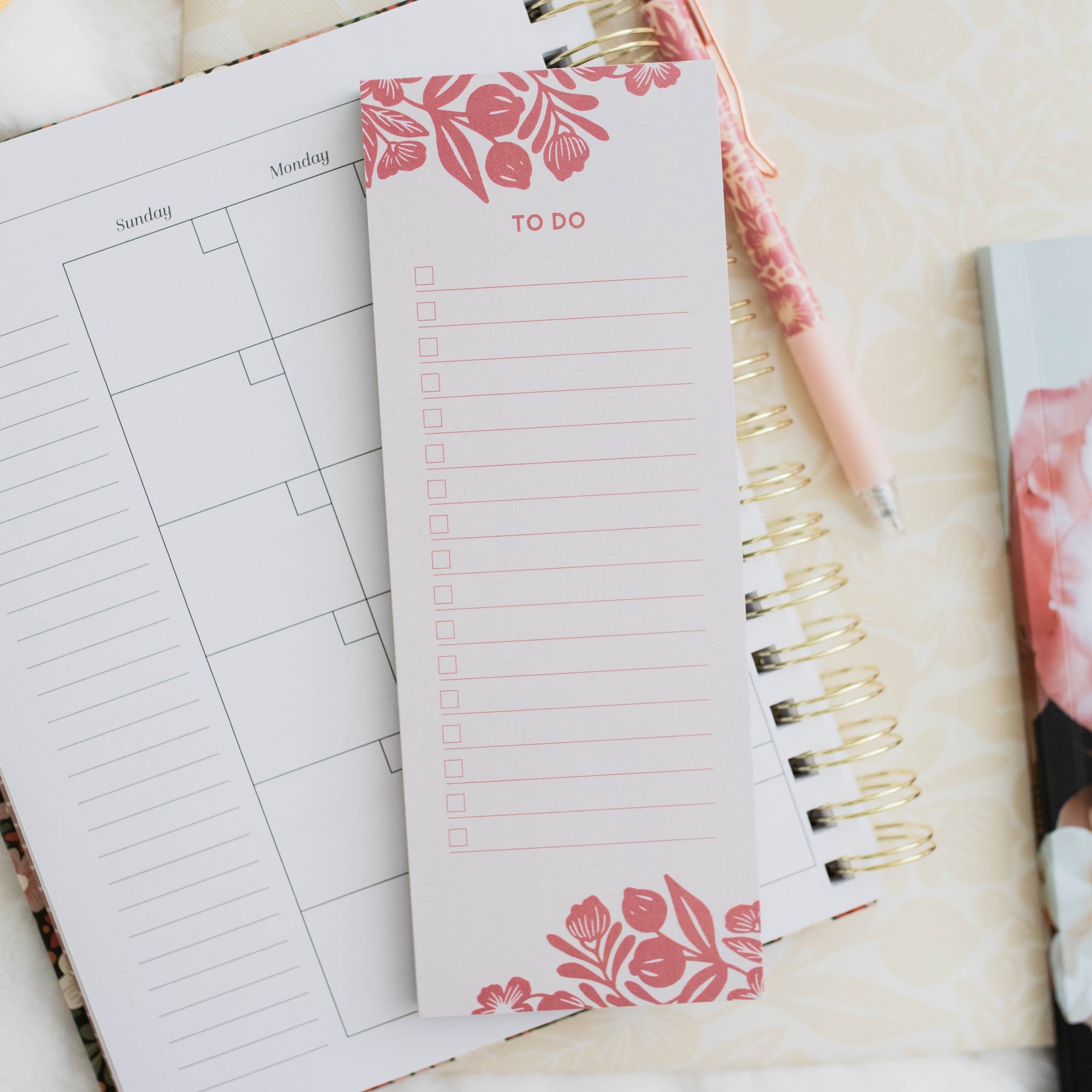 To Do List Notepad - Pink Laurel | TDGC – The Daily Grace Co.