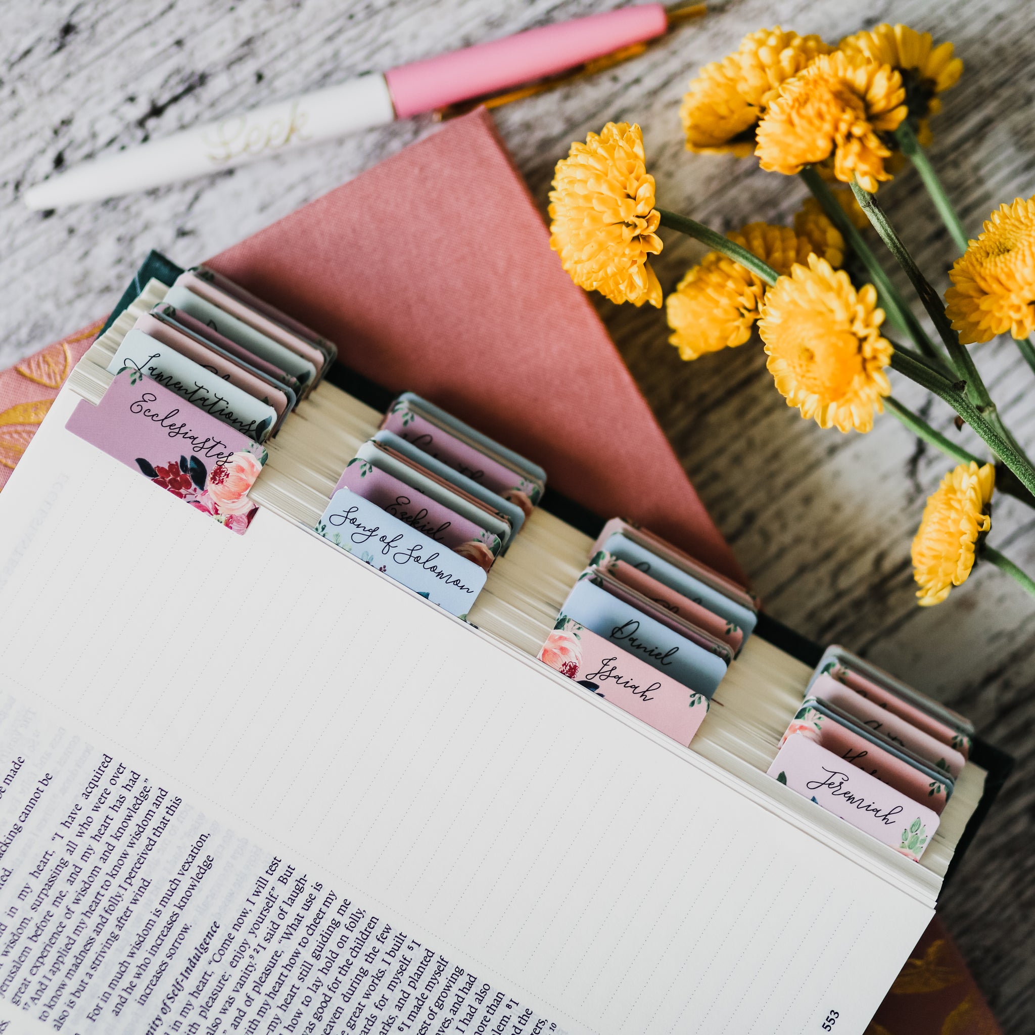Floral Bible Tabs – The Daily Grace Co.