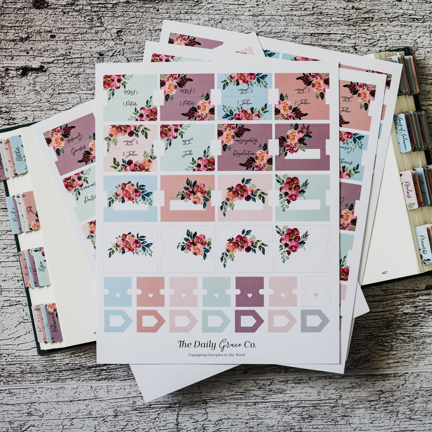 Floral Bible Tabs – The Daily Grace Co.