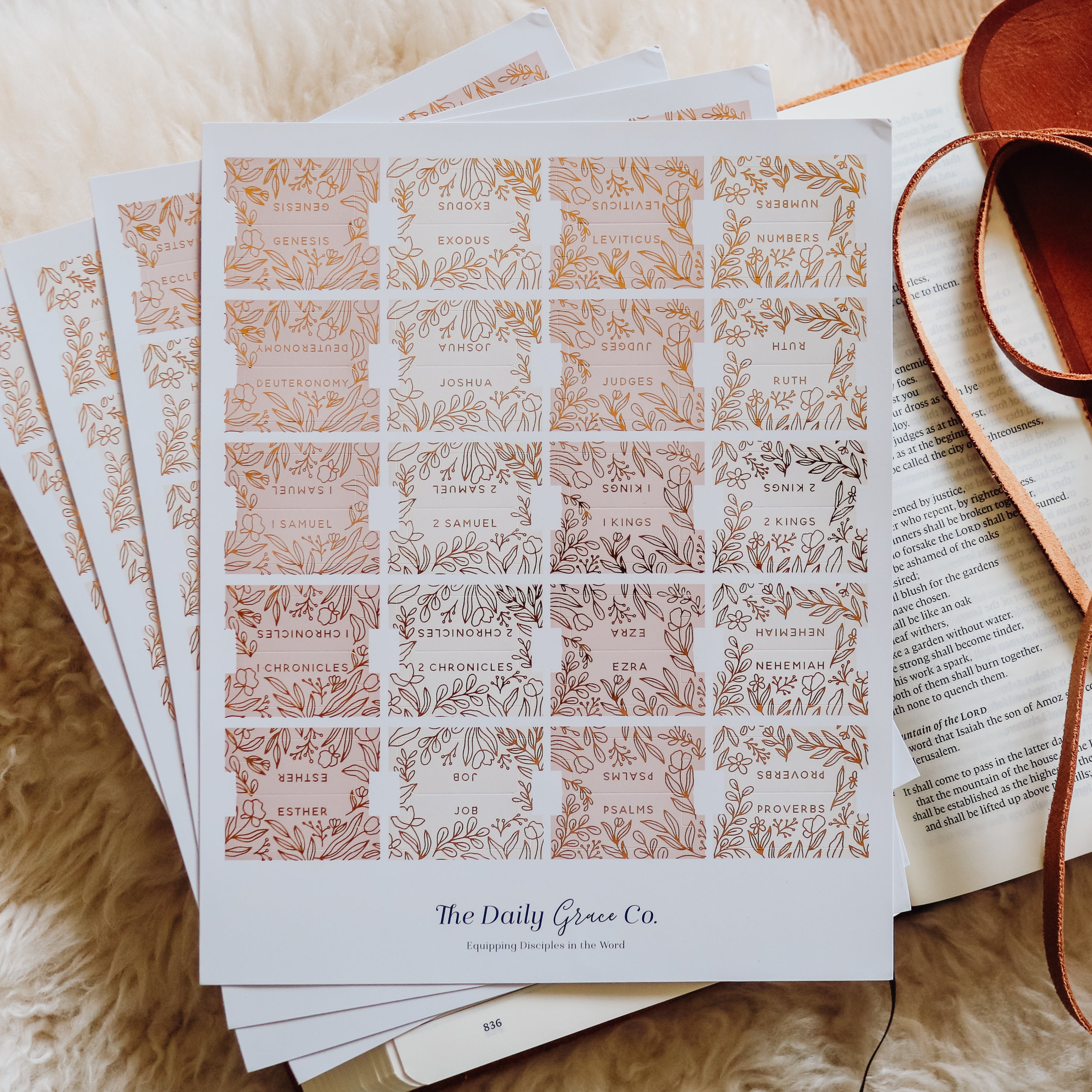 Gold Foil Bible Tabs - Dusty Pink – The Daily Grace Co.