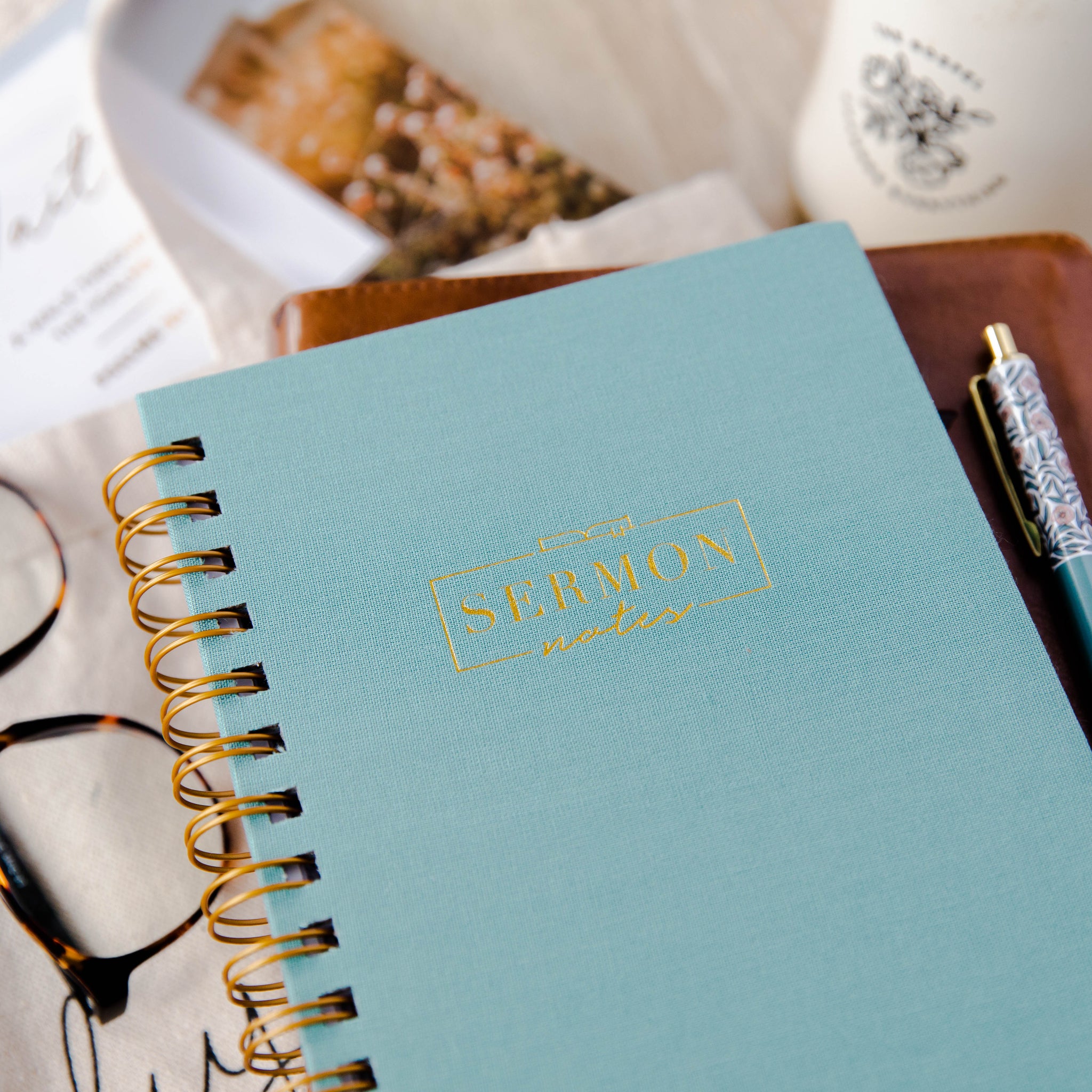 Sermon Notes Journal - Teal Spiral – The Daily Grace Co.