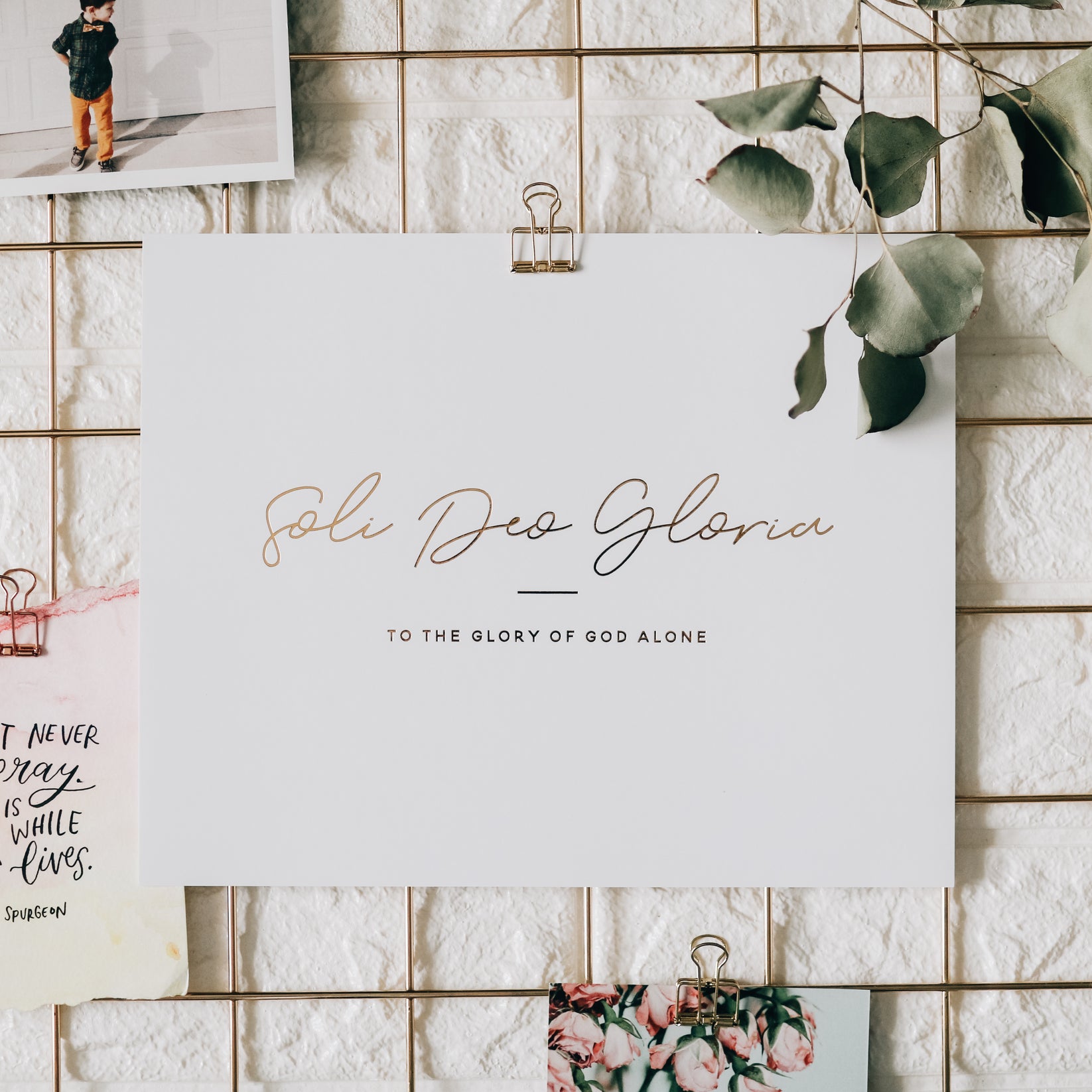 Soli Deo Gloria Gold Foil Print – The Daily Grace Co.